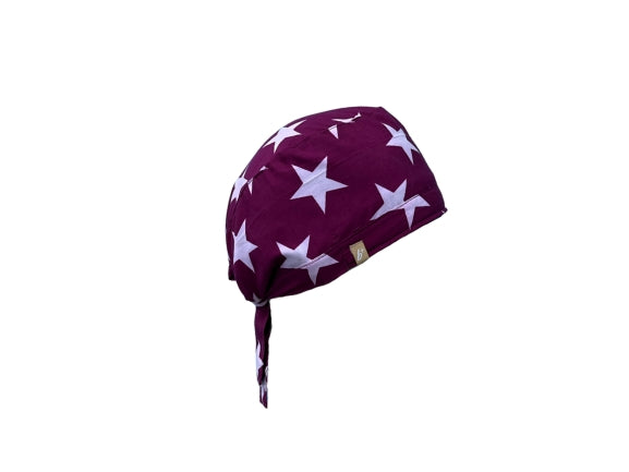 Scrub Cap Maroon Star Design – Febris