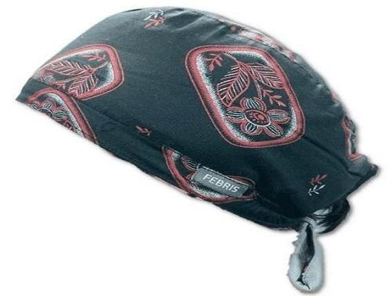 Reversible Scrub Cap Black Floral Design – Febris